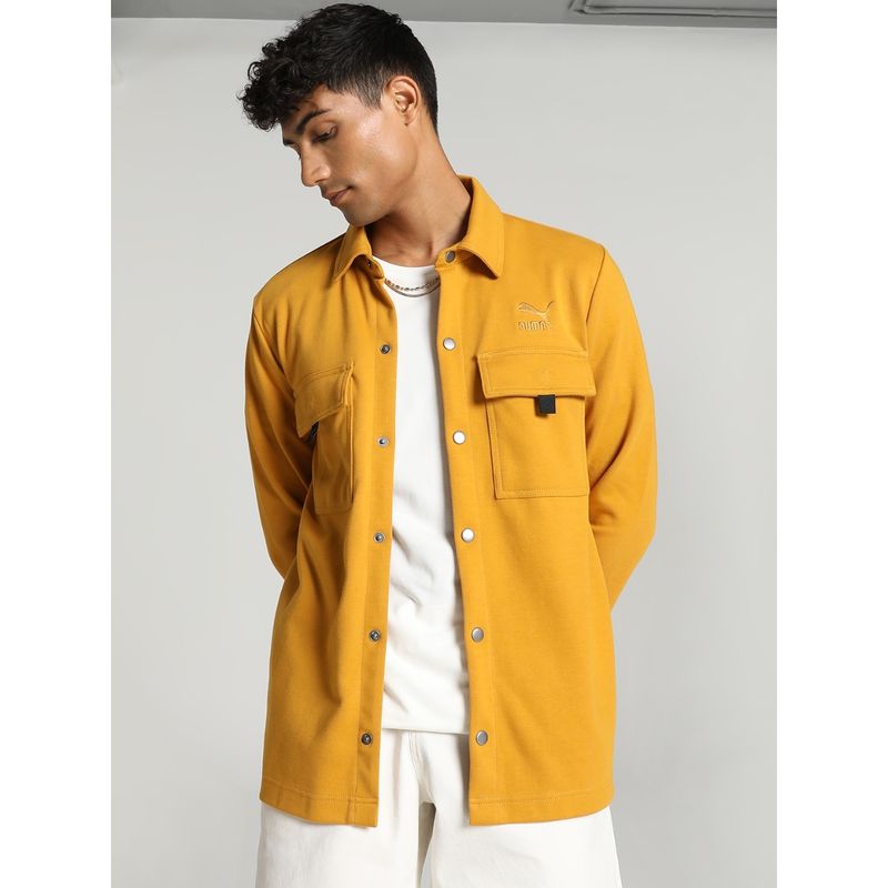 Buy Puma Modern Utility Men Yellow Track Jackets Online