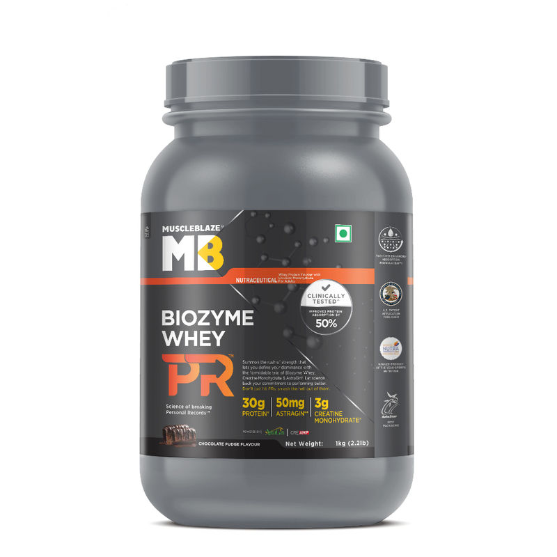 Buy MuscleBlaze Biozyme Performance Whey Protein PR - Chocolate Fudge ...
