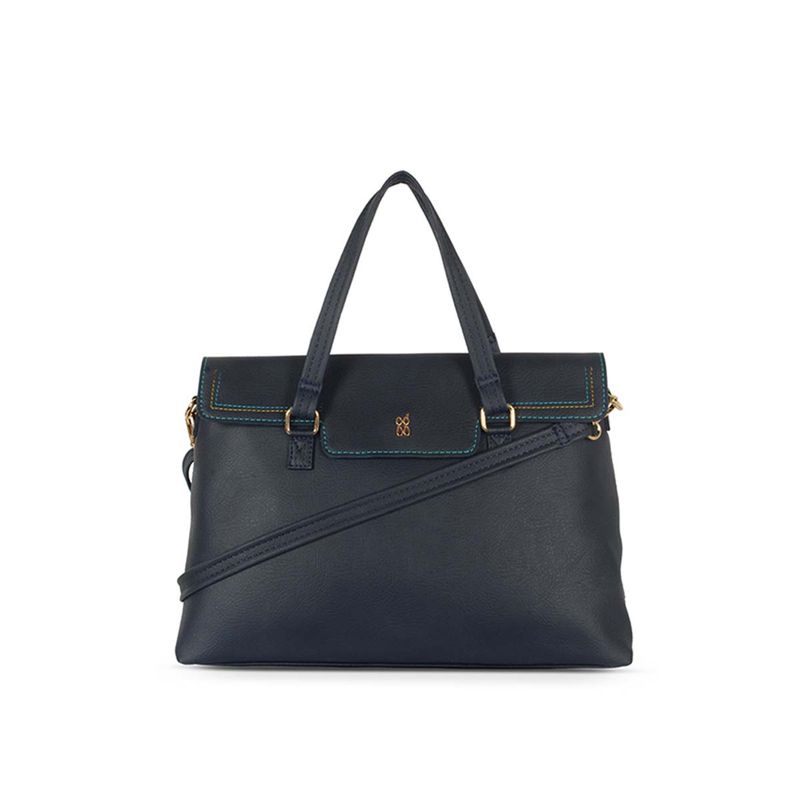 Buy Baggit Dim M Blue Large Satchel Handbag Online