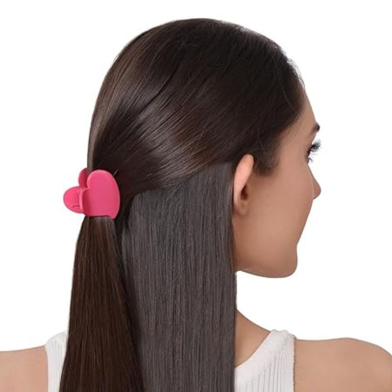 Buy Accessher Heart Shaped Clutcher Butterfly Tight Grip Hair Clip Online