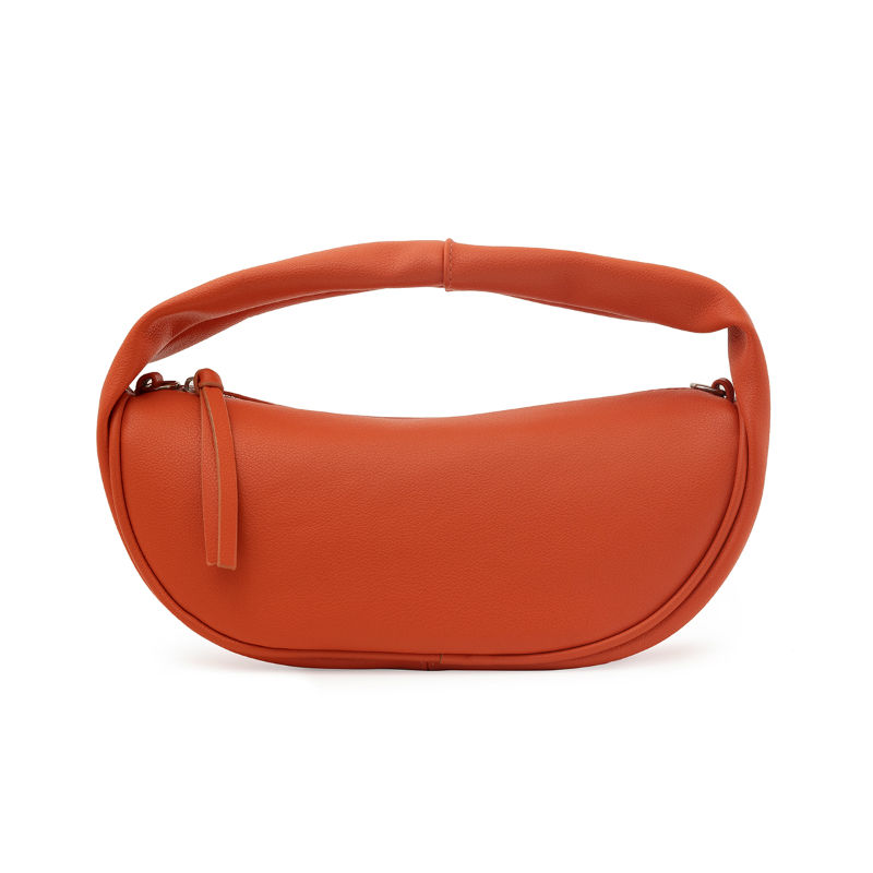 Buy NUFA Half Moon Top Handle orange Crossbody Bag Online