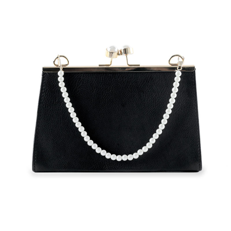 Buy NUFA Structured Beaded Black Crossbody Bag Online