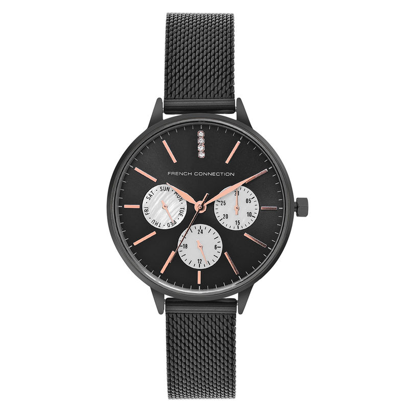Buy French Connection Analog Black Dial Watch for Women - Fc150Bbm Online