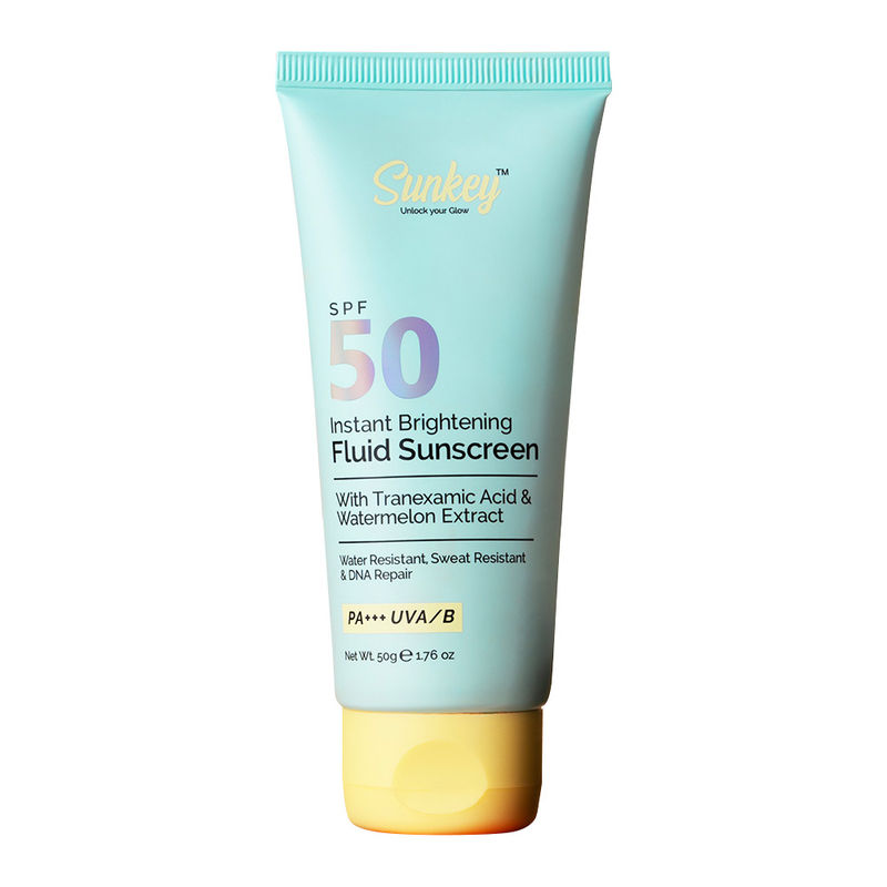 Buy Sunkey Fluid Sunscreen Instant Brightening SPF 50 PA+++ With Tranexamic Acid & Watermelon ...