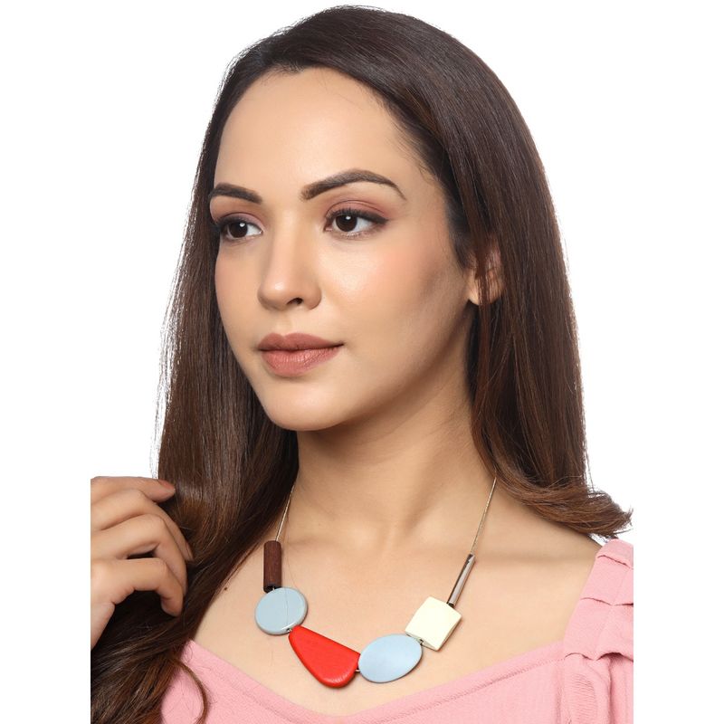 Buy Yellow Chimes Red & Blue Bold Charmed Necklace Online