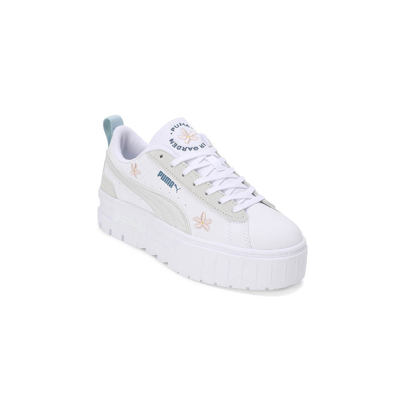 Buy Puma Mayze Embroidery Women White & Grey Sneakers Online