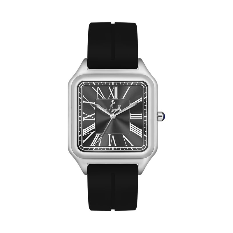 Buy Sylvi Men Black Dial Square Analog Watch - 1037 Online