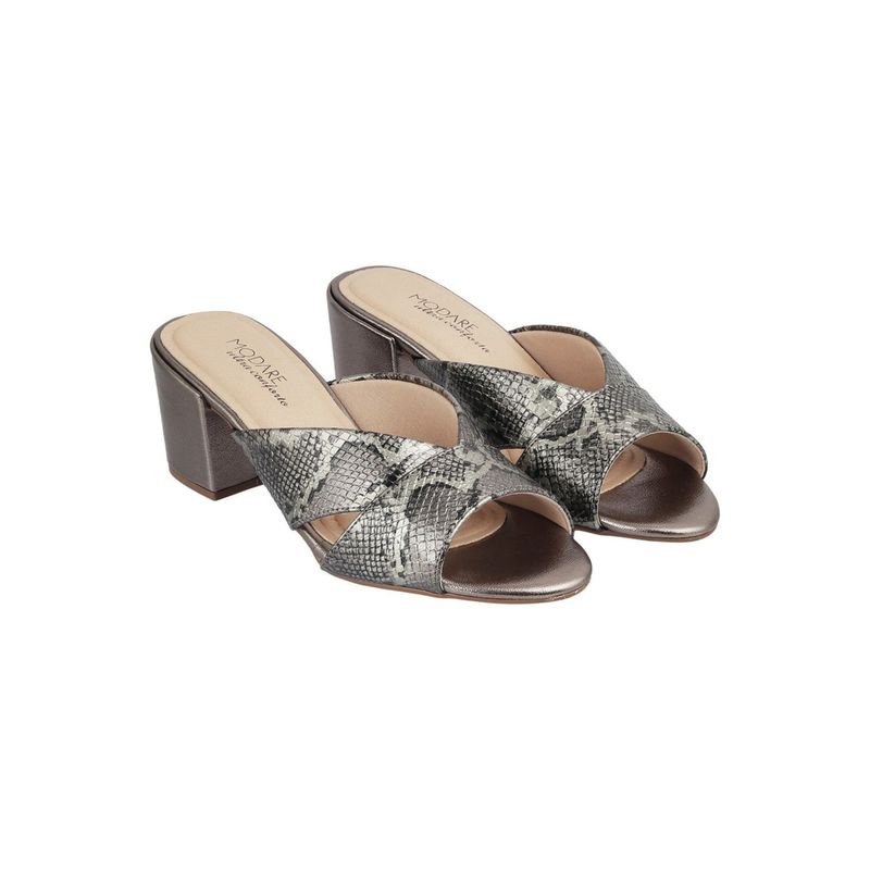 Buy MODARE Printed Silver Sandals Online