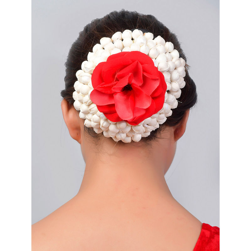 Silvermerc Designs Mogra Beni Rose Centre Bun Juda Cover: Buy ...