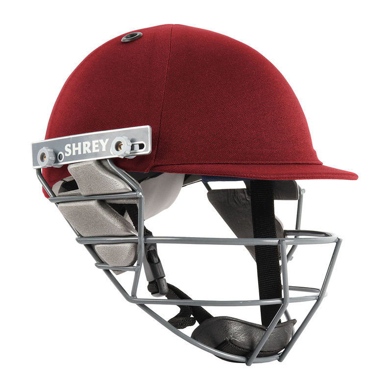 Buy Shrey Star Junior Steel-Maroon Cricket Helmet (XS) Online