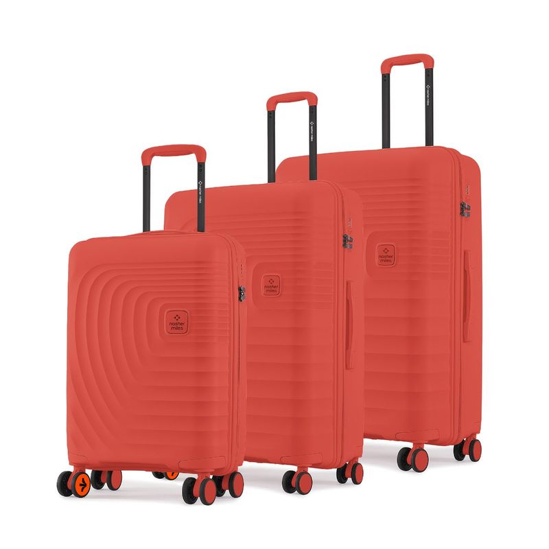 Buy Nasher Miles Boston Orange Hard-Sided Polypropylene Trolley Bag ...