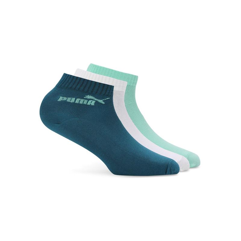 Buy Puma Quarter Unisex Blue Socks (Pack of 3) Online
