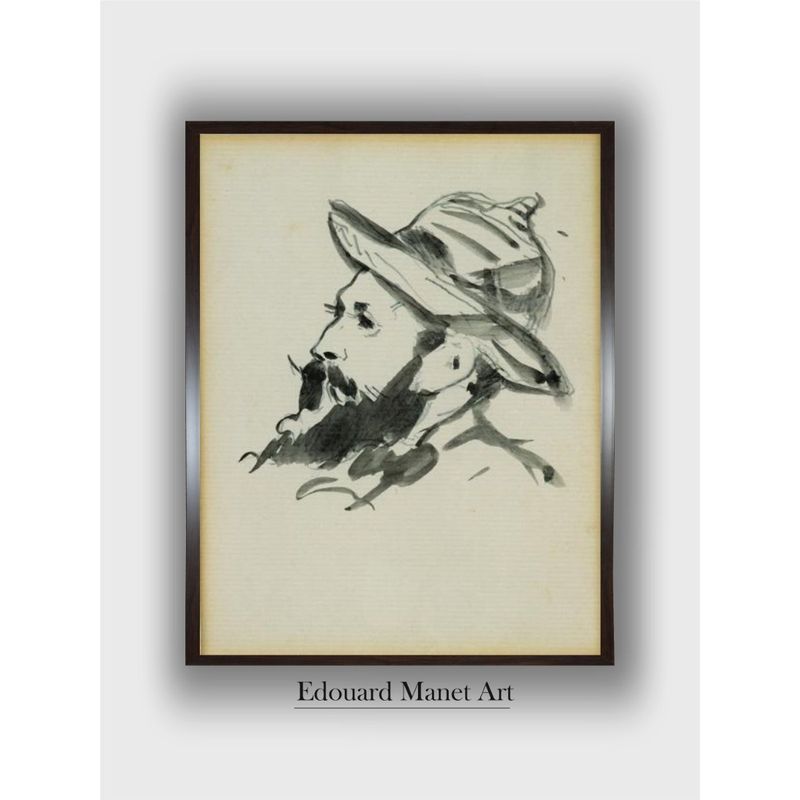 Buy The Art House Head of a Man (Claude Monet) 1874 Painting by Edouard ...