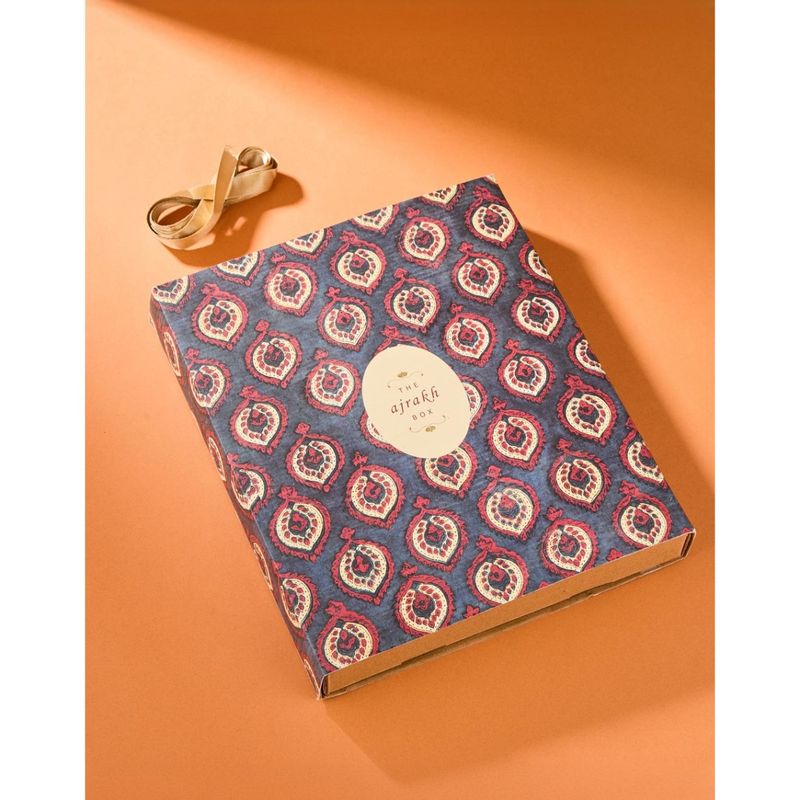 Buy Fabindia Multi Paper Printed Ajrakh Gift Box Online
