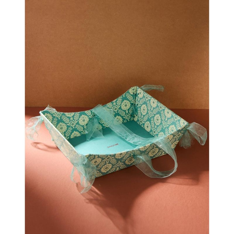 Buy Fabindia Teal Paper Printed Sarkhaab Gift Box Online