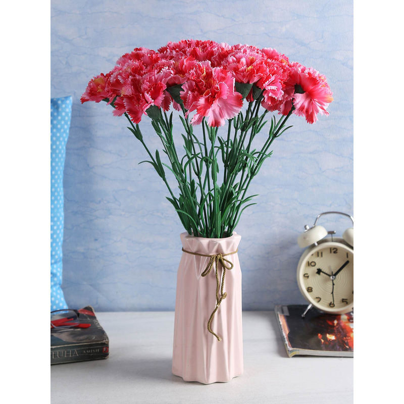 Buy Fourwalls Artificial Single Carnation Flower Sticks for Decor (45cm ...