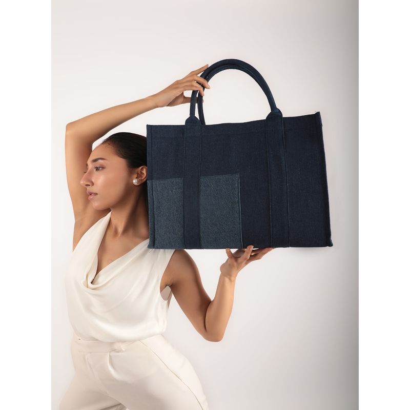 Buy Earth Bags Azure Box Tote Bag Denim Online