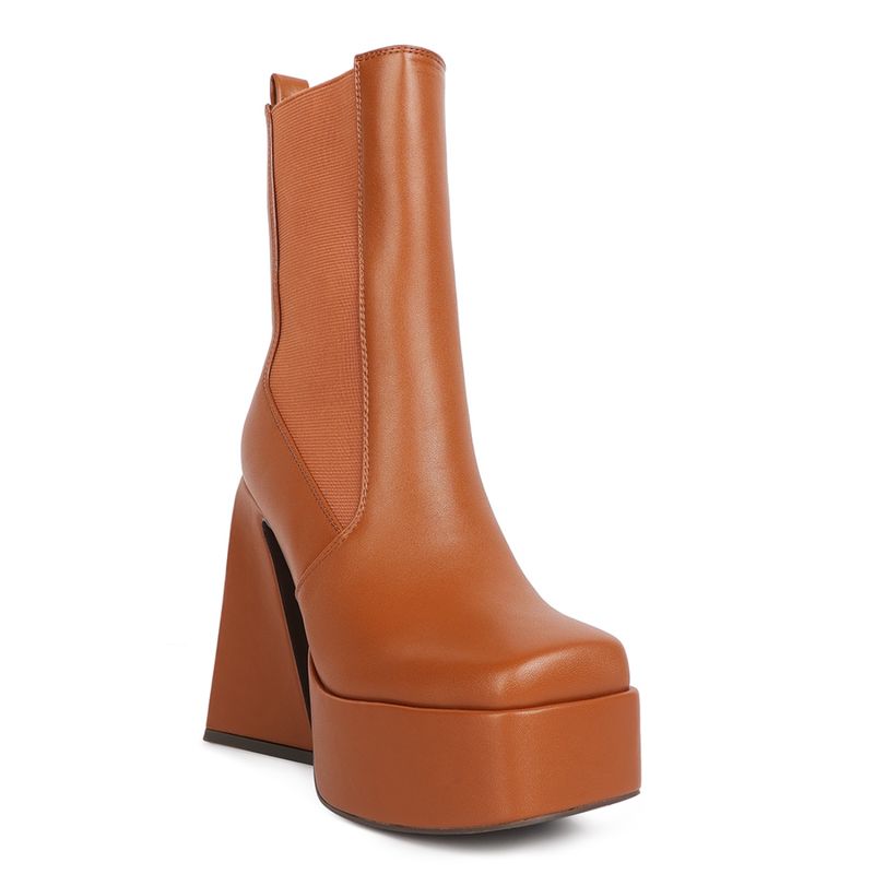Buy London Rag Solid Tan Chelsea Boots Online