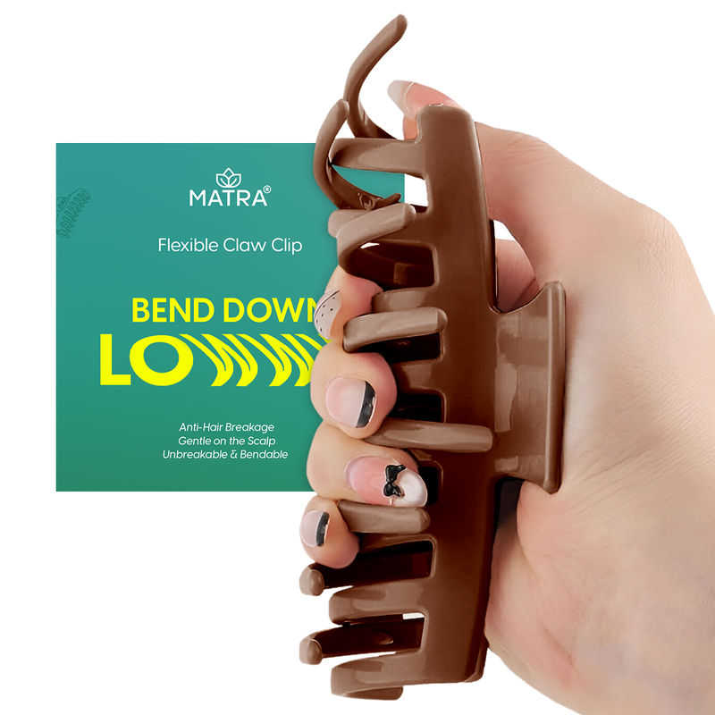 Buy Matra Flexible Claw Clip Unbreakable Hair Clutcher Soft Silicone ...