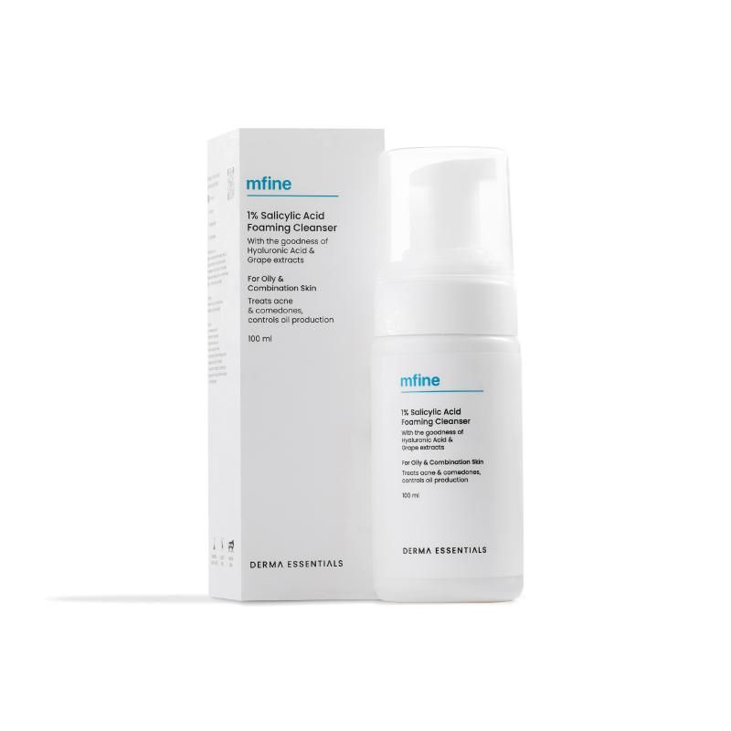 Buy Mfine Derma Essentials 1% Salicylic Acid Foaming Cleanser Online