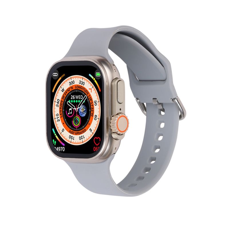 Buy I KALL Unisex Grey Strap Smart Watch - W8 Online