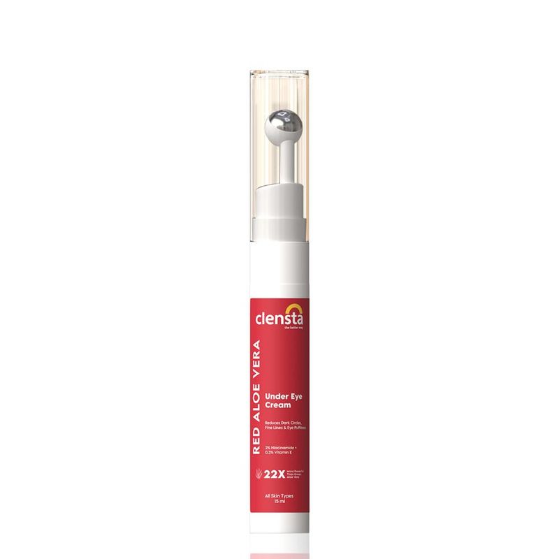 Buy Clensta Red Aloe Vera Under Eye Cream with Niacinamide & Vitamin E ...