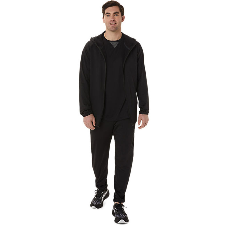 Buy Asics Actibreeze Jacquard Brushed Knit Black Mens Jackets Online