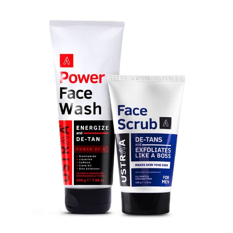 Buy Ustraa Power Face Wash De-Tan & De Tan Face Scrub Online
