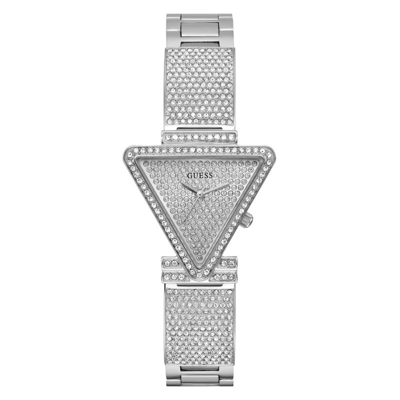 Buy Guess Women Fame Silver Tone Triangle Dial Analog Watch - GW0644L1 ...