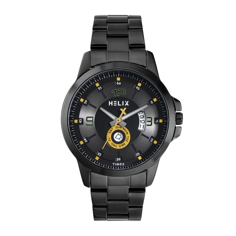 Buy Helix Men Black Round Dial Analog Watch - TW023HG20 (M) Online