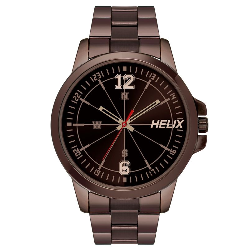 Buy Helix Men Brown Round Dial Analog Watch - TW023HG26 (M) Online