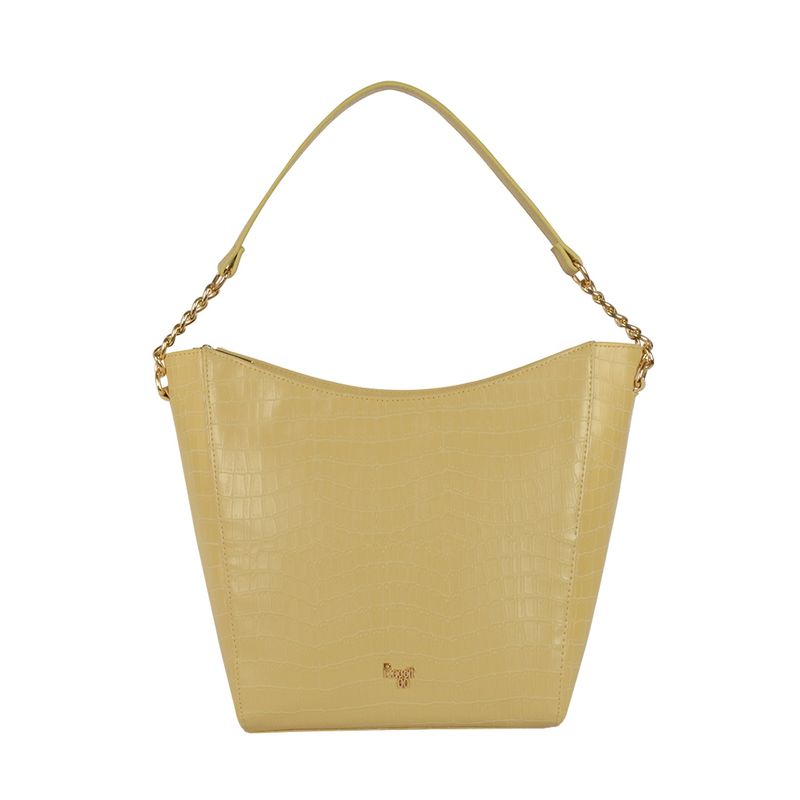 Buy Baggit Janise Com Yellow Hobo Handbag Online