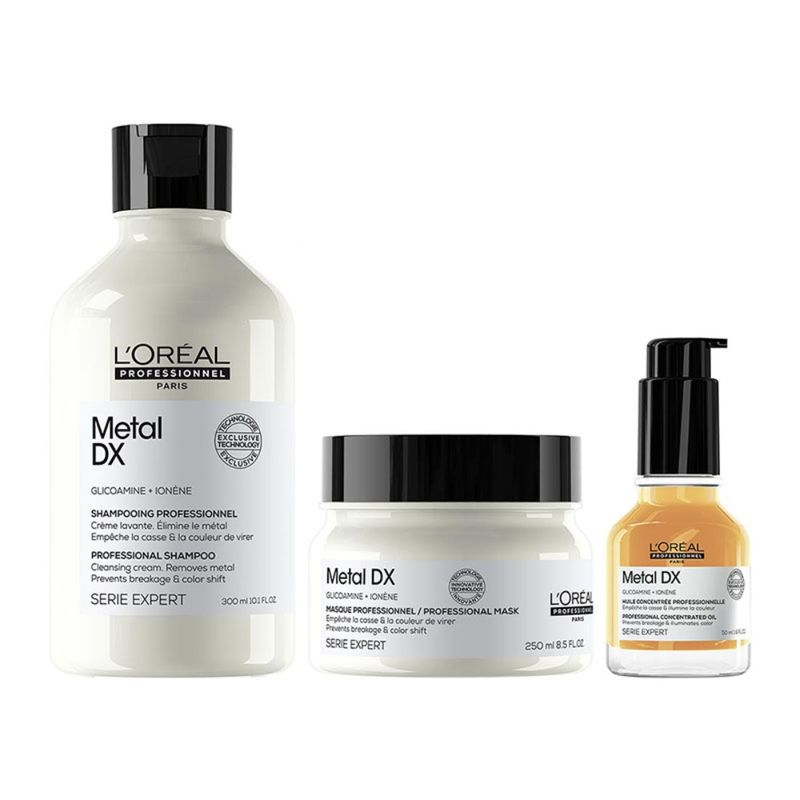 Buy L'Oreal Professionnel Metal Dx Shampoo, Metal Dx Mask & Metal Dx ...