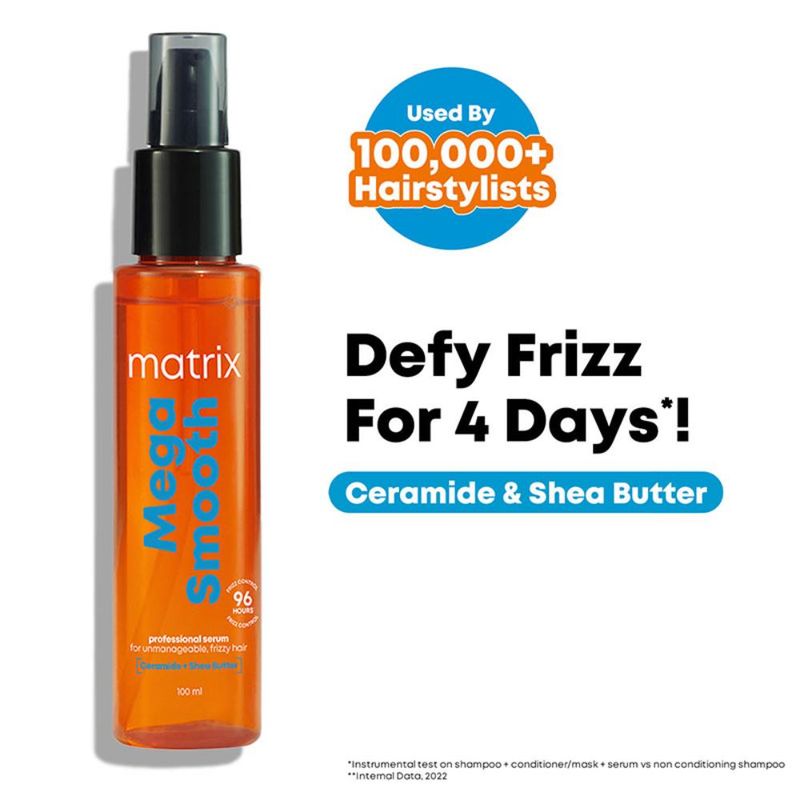 Buy Matrix Mega Smooth Serum for Frizzy, Dry Unmanageable Hair, Defy ...