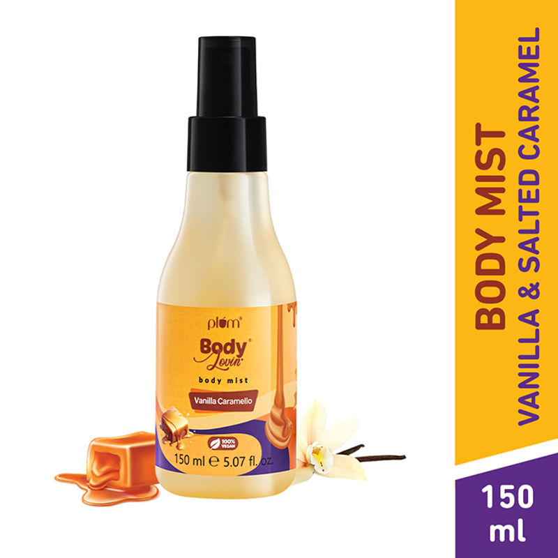 Buy Plum BodyLovin' Vanilla Caramello Body Mist For A Long Lasting Warm ...
