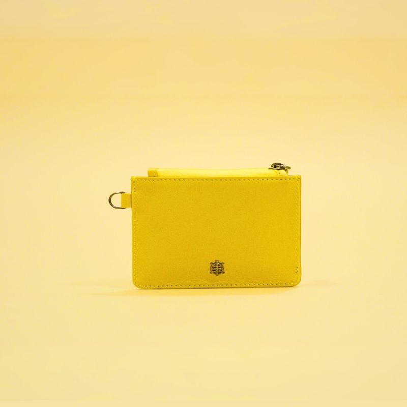 Buy Tortoise Grace 100% Genuine Leather Women Card Holder Yellow & Blue ...