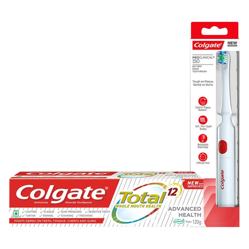 Buy Colgate ProClinical 150 Battery Powered Toothbrush and Colgate ... Buy Colgate ProClinical 150 Battery Powered Toothbrush and Colgate ...