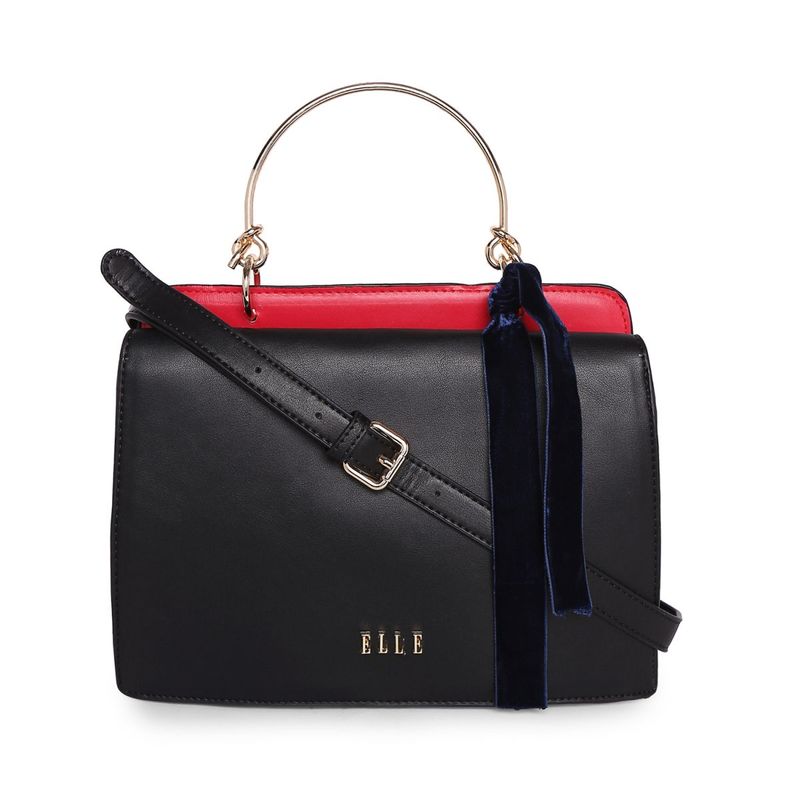 Buy ELLE Women's Satchel Black Handbag Online