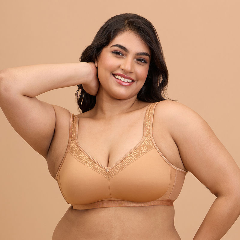 Buy Nykd by Nykaa Wireless Minimiser Bra NYB258 Tan Online