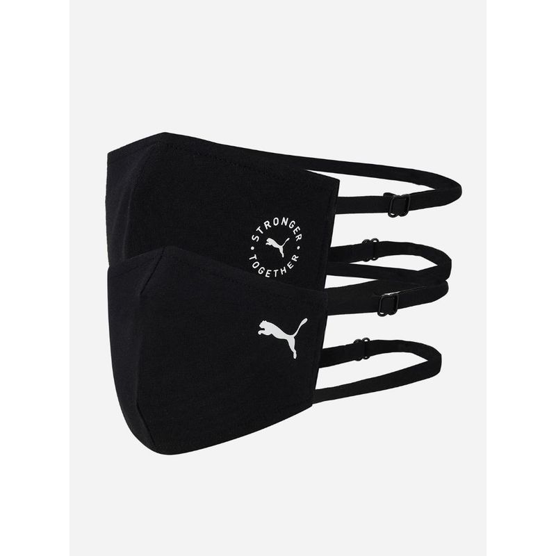 Buy Puma Headband Unisex Black Face Mask (set Of 2) Online