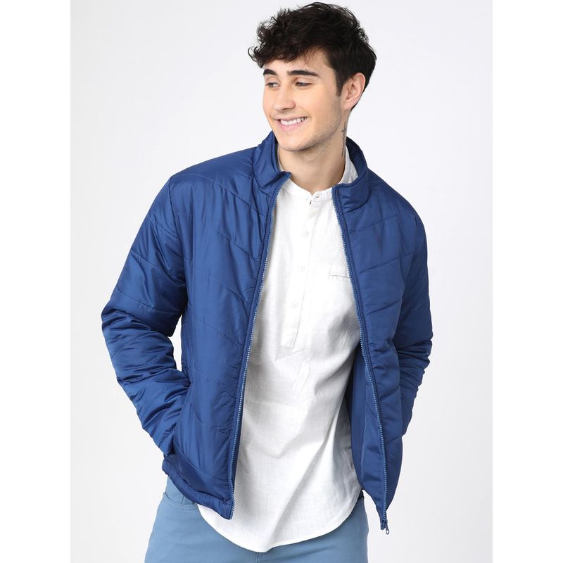 Buy HIGHLANDER Men Navy Blue Solid Puffer Jacket Online
