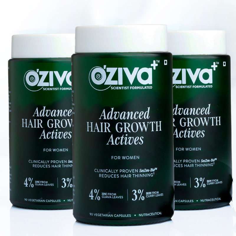 Buy Oziva Advanced Hair Growth ActivesReduces Thinning Hair & Improves ...