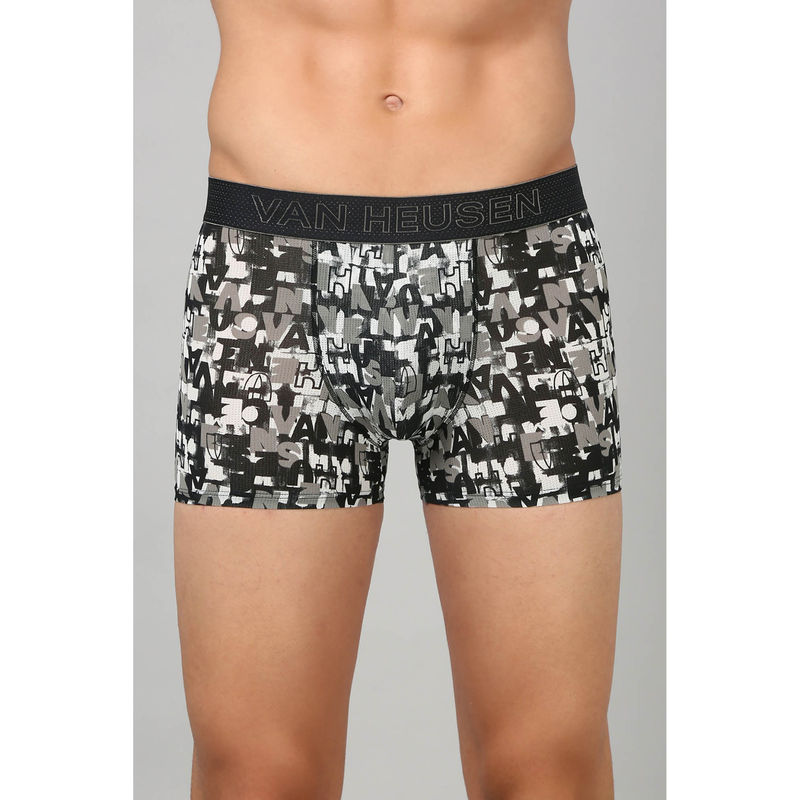 Buy Van Heusen Men Black Printed Swift Dry 4-Way Stretch Breathable Air ...