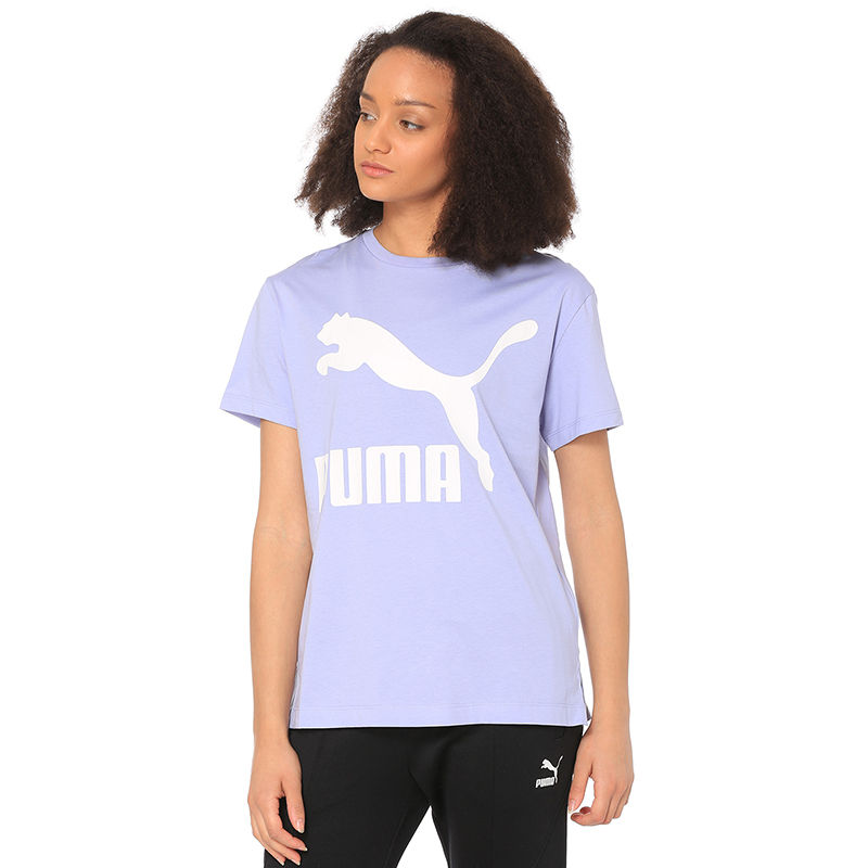 Buy Puma Classics Logo Tee Fair Aqua - Blue Online