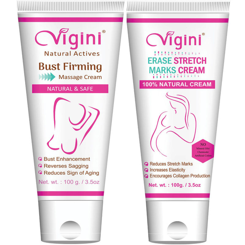 Buy Vigini Stretch Marks Scar Removal Oil Cream & Breast Plumping Bust ...