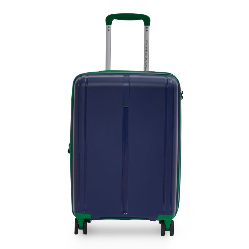 Buy United Colors of Benetton Unisex Hard Luggage Navy Blue TSA Lock ...