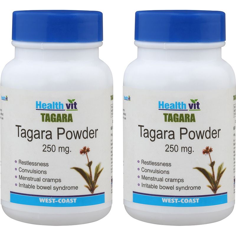 HealthVit Tagara Powder 250mg Capsules For Sleep Disorders (Pack Of 2 ...
