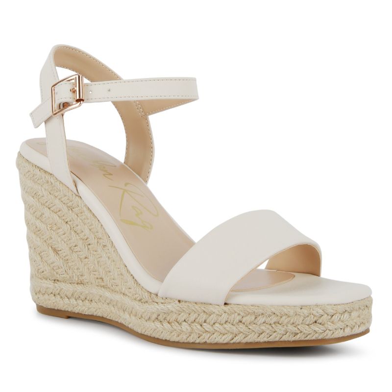 Buy London Rag Woven Beige Wedges Online