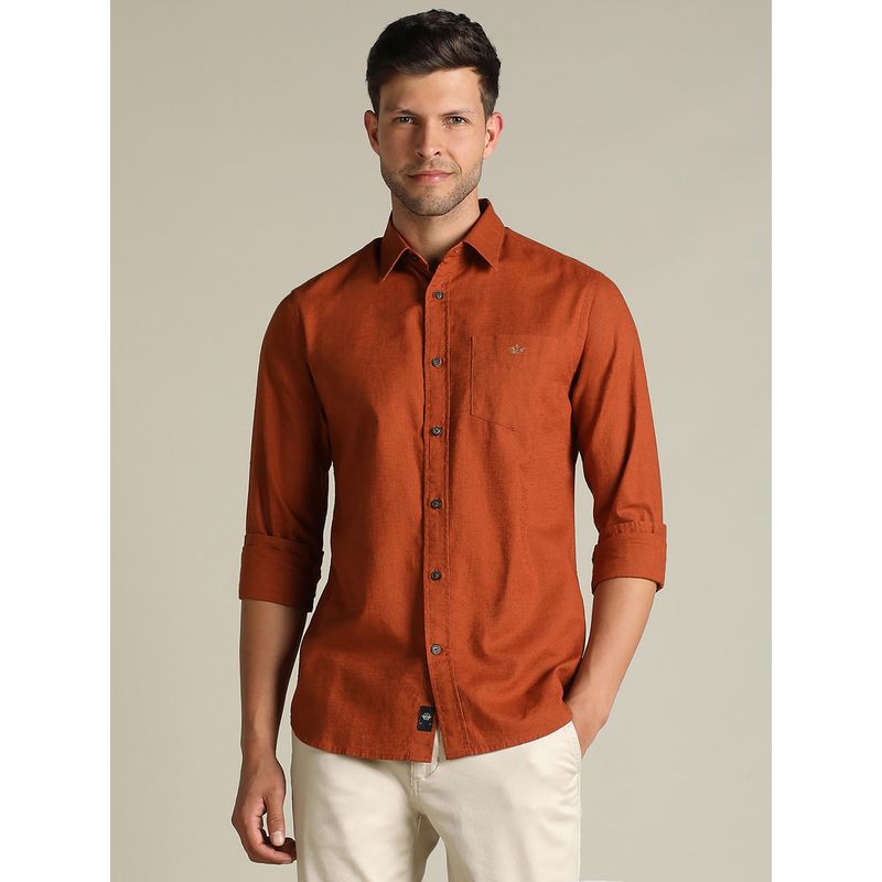 Buy Dockers Men Solid Rust Classic Fit Shirt Online