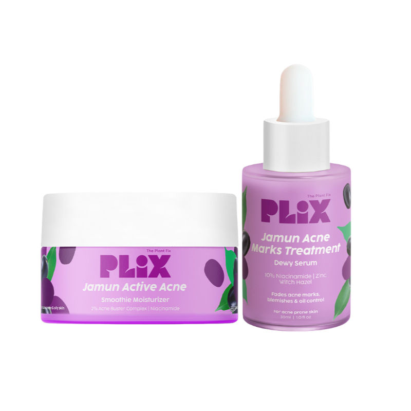 Buy Plix Niacinamide Jamun Face Moisturizer And Acne Marks Serum Combo ...